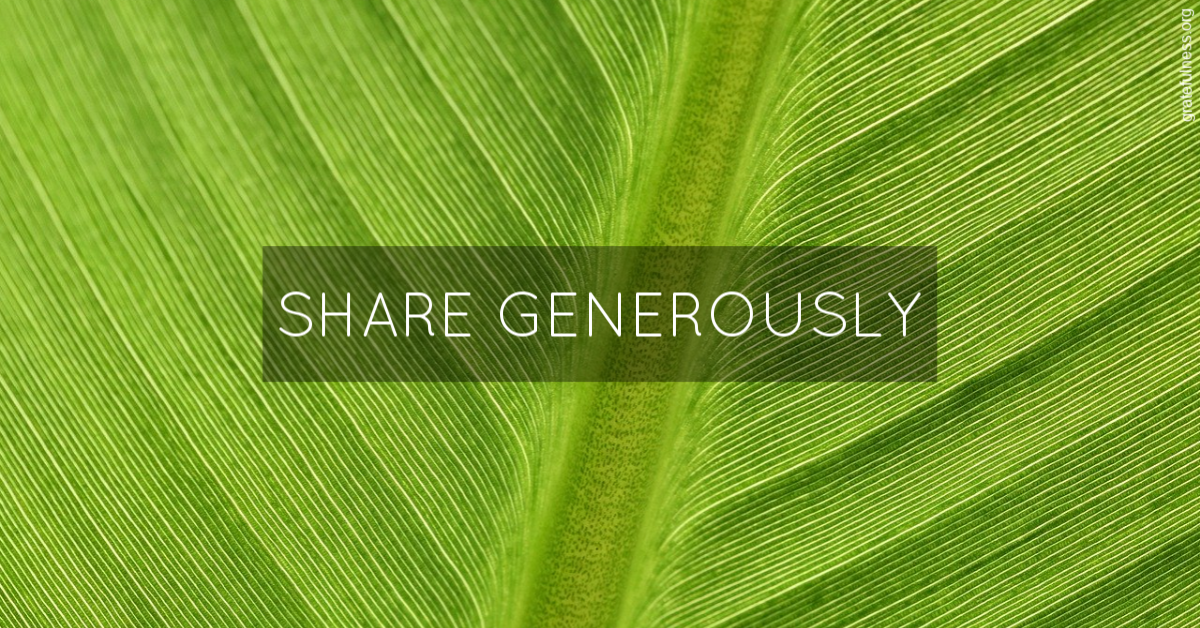 In Thanksgiving for Life: Share Generously - Grateful.org